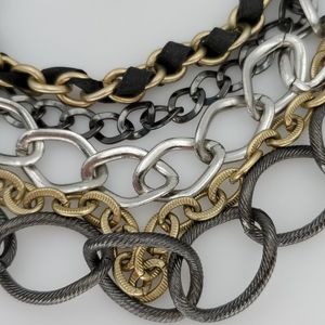 Unsigned | Jewelry | Mixed Metals Layered Chain Necklace | Poshmark